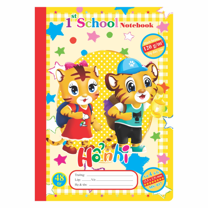 Vở 4 ô ly 1st School B5¯ 48 trang 120/92; MS: 037